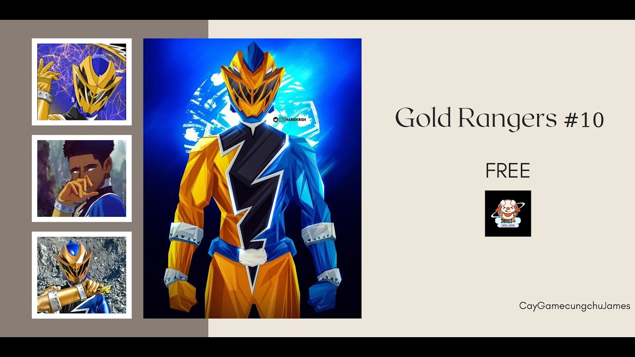 Nhập vai Gold Ranger của chiến Power Rangers Dino Furry - YouTube