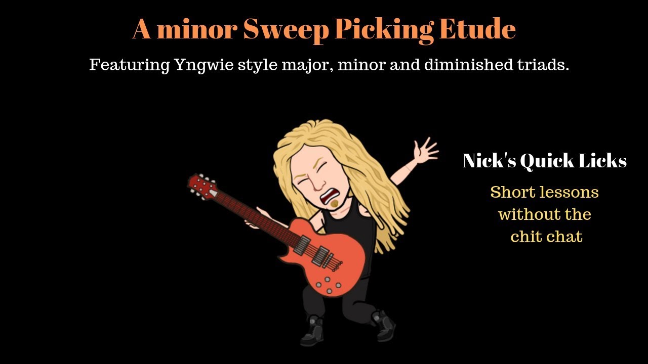 A minor Sweep Picking Etude featuring Yngwie style triads. - YouTube