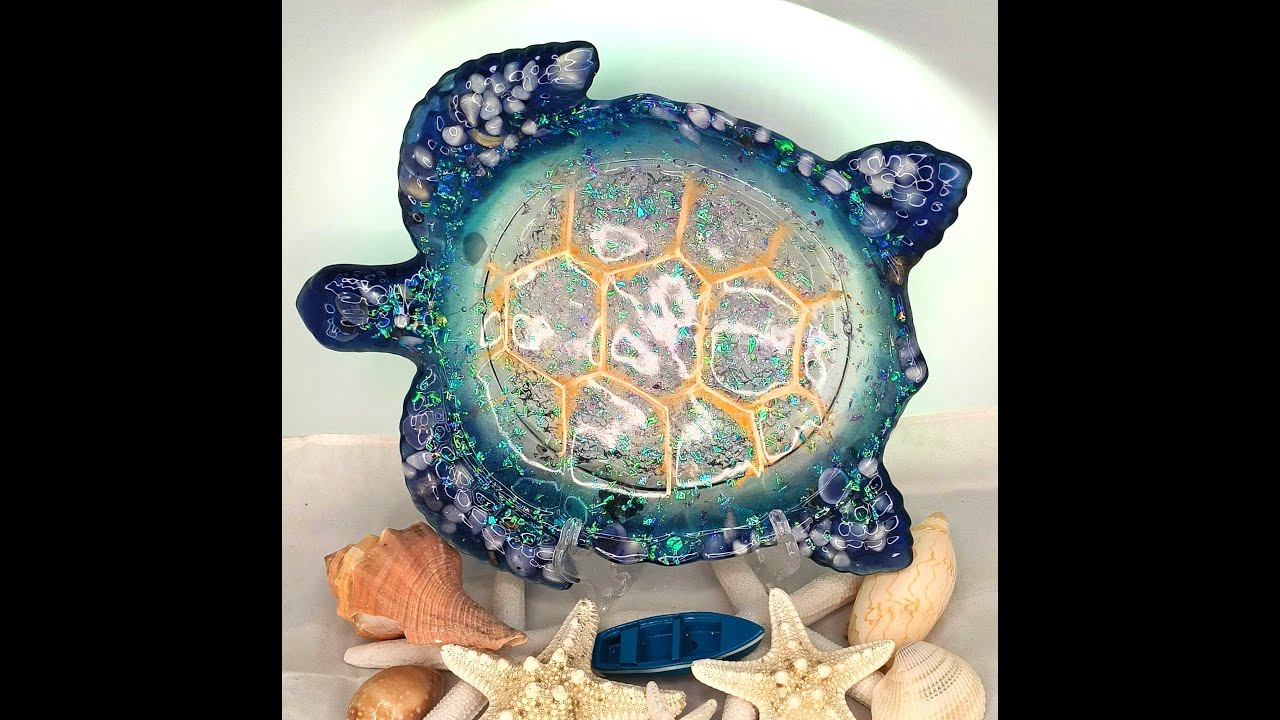 45-StunningTurtle Resin Tray - YouTube