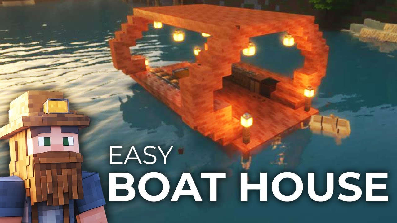 This EASY Survival Boat House Base: How to Build Water Bases in ...