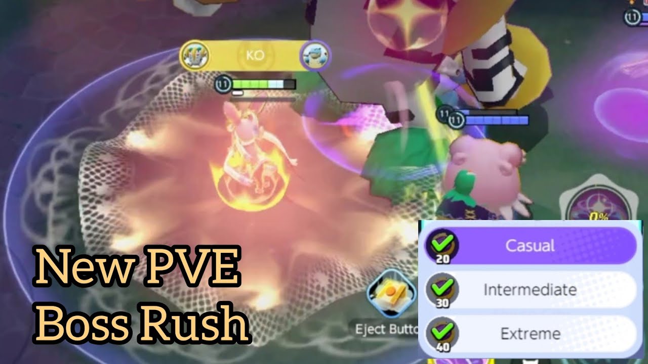 New PVE Boss Rush Gameplay All difficulty | Pokemon Unite - YouTube
