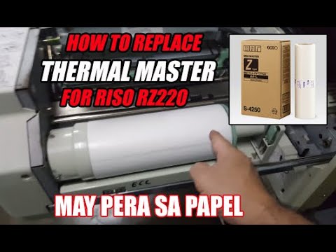 How to change Thermal Master Roll for Riso RZ220ui - YouTube