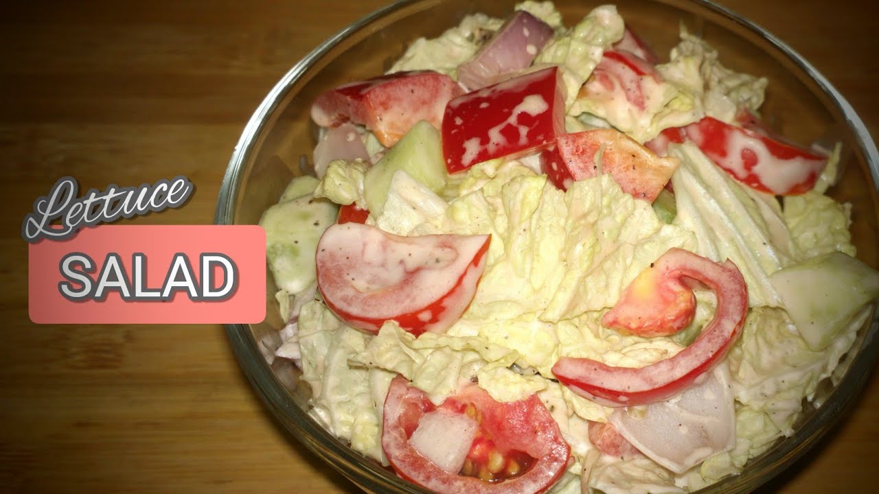 Easy Lettuce Salad Recipe | Lettuce salad with mayonnaise | Green Salad ...