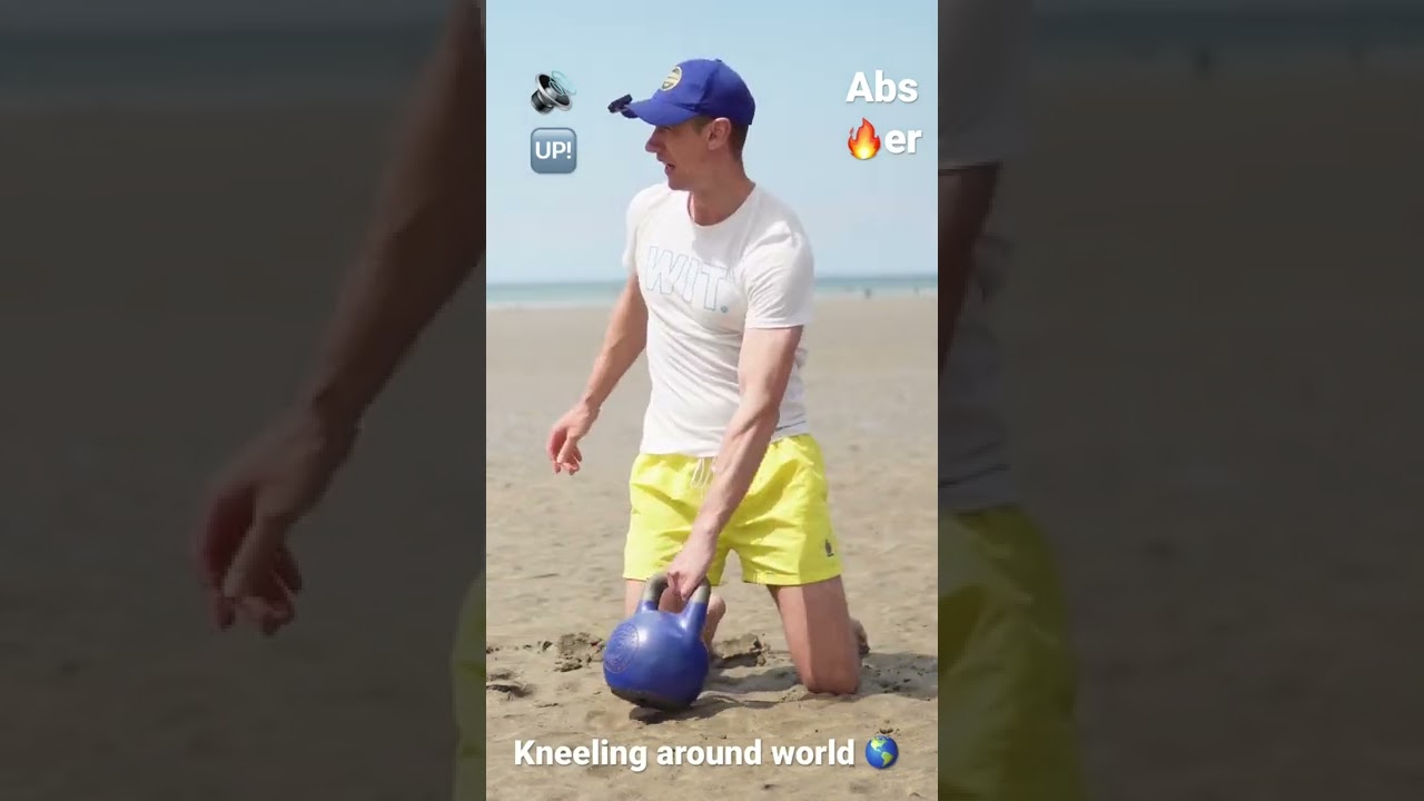 Kettlebell exercise kneeling around the world 🌎 - YouTube