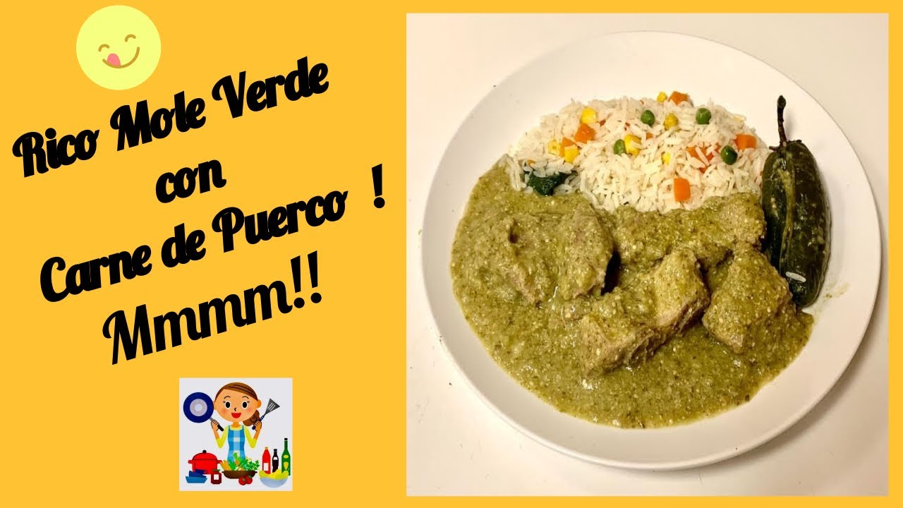 COMO HACER MOLE VERDE/MOLE VERDE RECETA/MOLE VERDE CON CARNE DE PUERCO ...