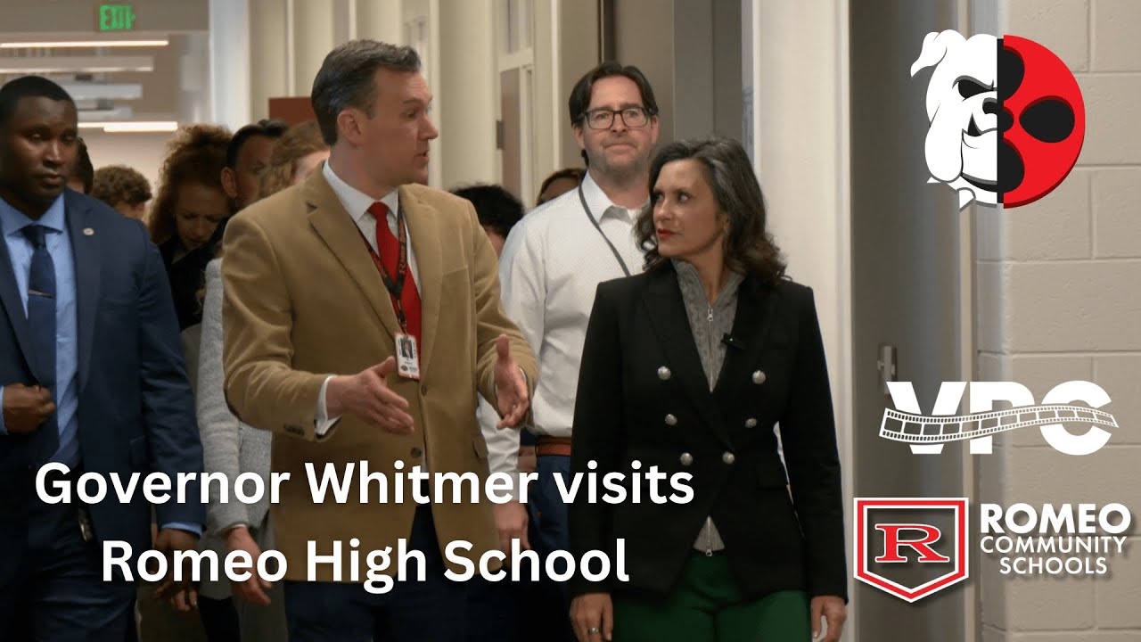 Governor Whitmer visits Romeo High School - YouTube
