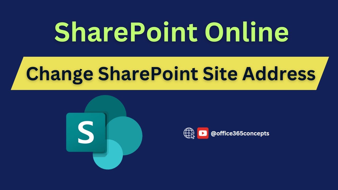 How to change SharePoint Site Address | SharePoint for Administrators ...