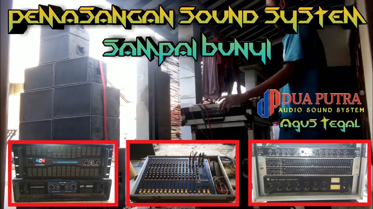 Instalasi sound system hajatan sampai bunyi - YouTube
