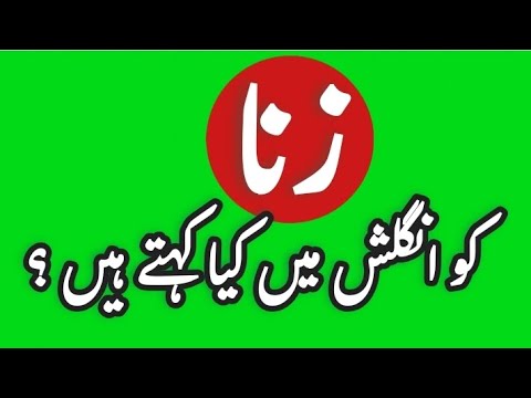 What is Zina called in English? | What is the English word for Zina ...