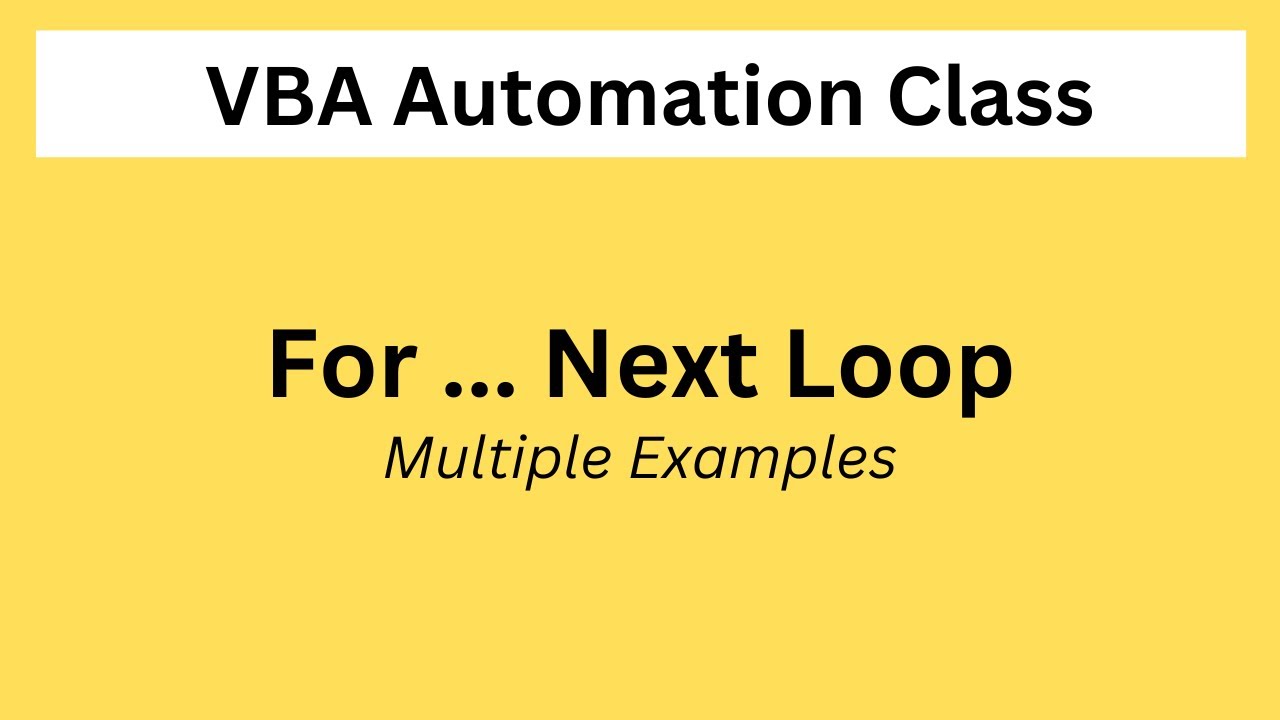 Excel Vba For Next Loop Vba For Loop Examples Missupportjunction 4532