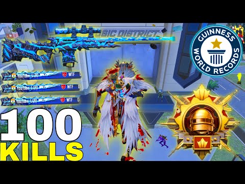 100 KILLS!!😱 1 IN MATCHES NEW WORLD KILLS & DAMAGE RECORD 😍 PUBG MOBILE - BGMI