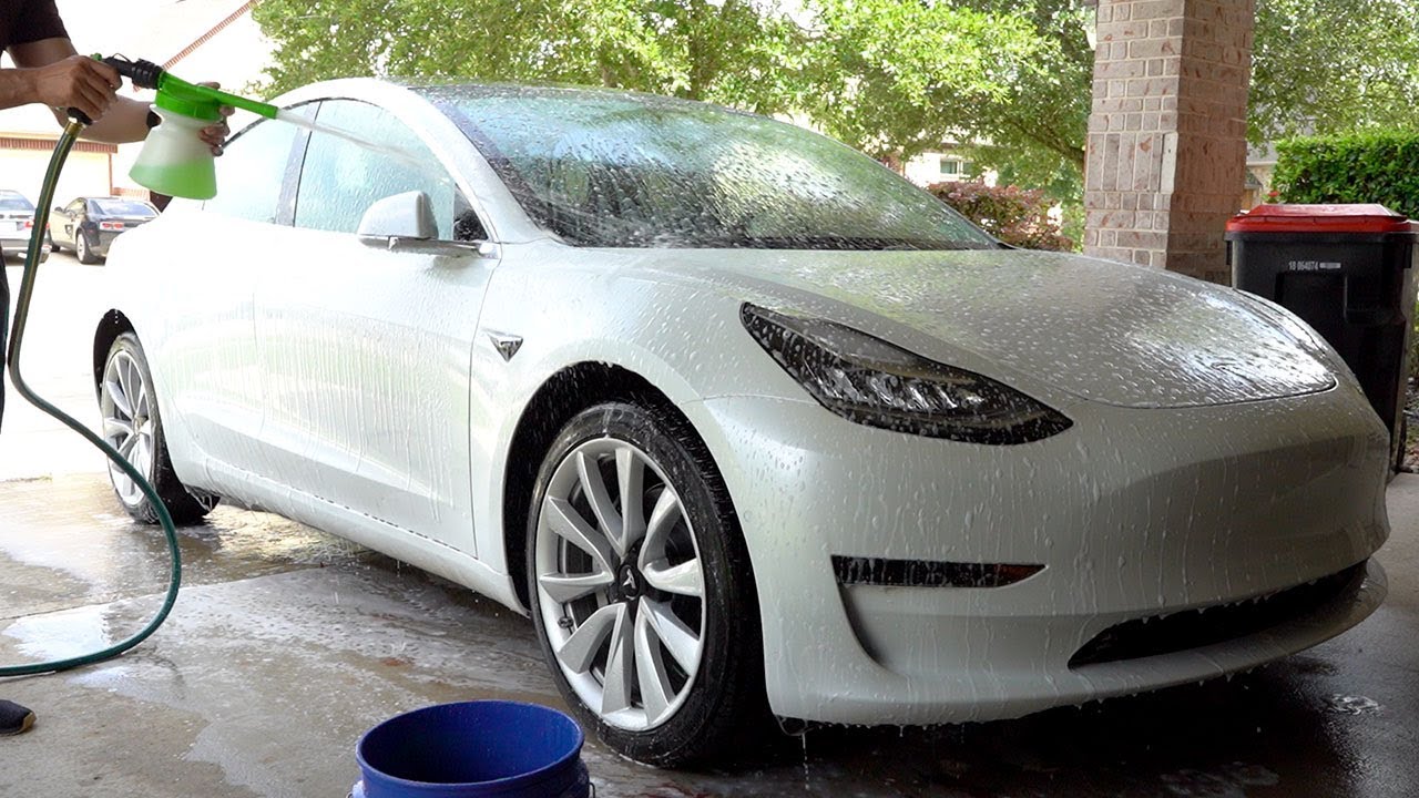 Tesla Model 3 Foam Wash ASMR - YouTube