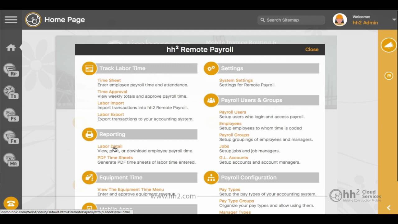 hh2 Remote Payroll: Labor Detail Added Feature: Shift Select Jobs - YouTube