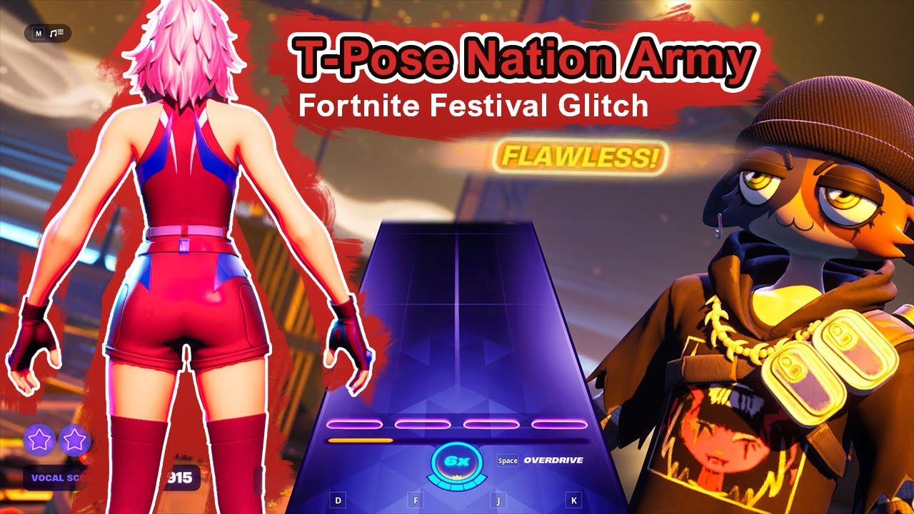 Fortnite Festival T-Pose Glitch Seven Nation Army Flawless ft. Meow ...