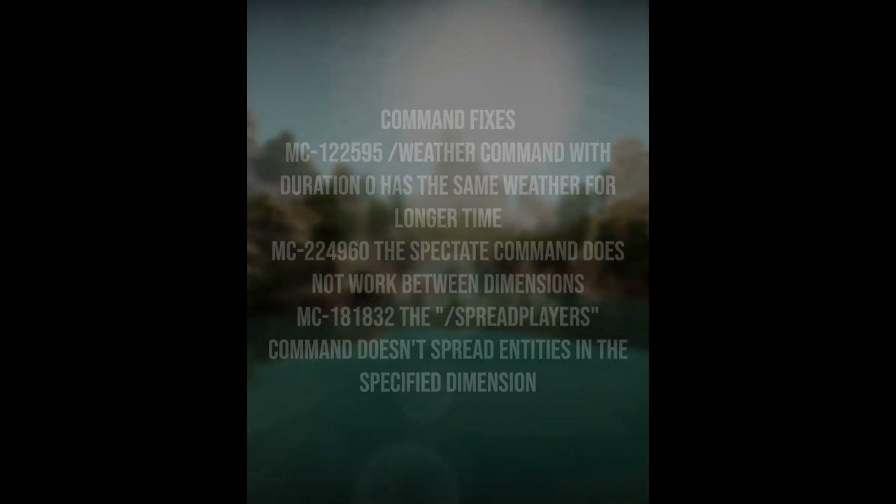 Minecraft Snapshot 23W03A - 3 Command fixes & 2 UI Fixes - YouTube