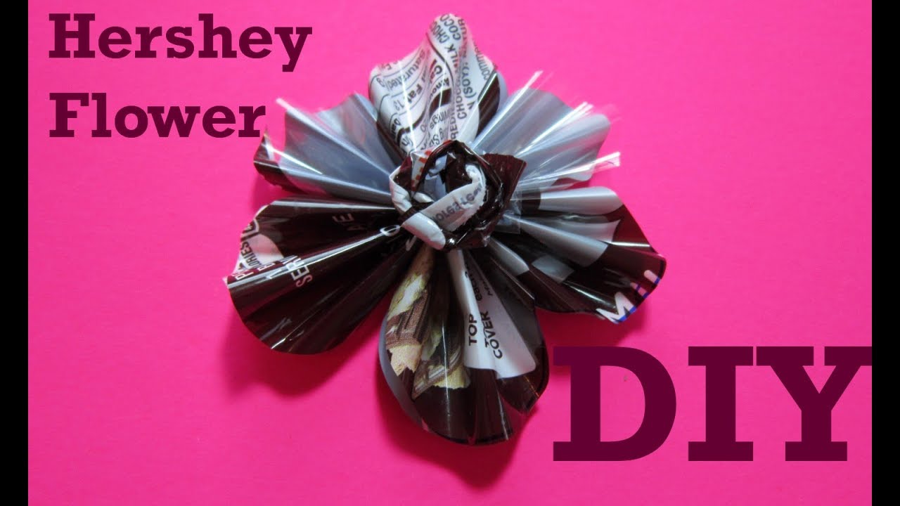 HOW To Make A Flower Out Of Hershey Kiss Wrappers YouTube HOW To Make A Flower Out Of Hershey Kiss Wrappers YouTube