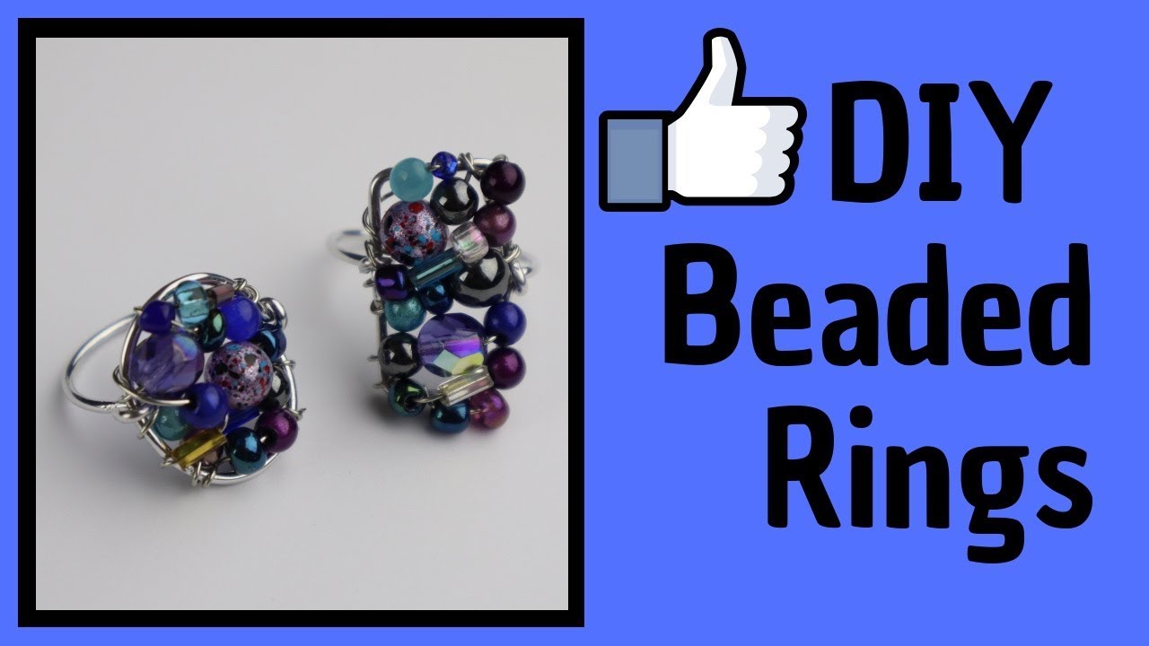 DIY Beaded Rings Tutorial - YouTube