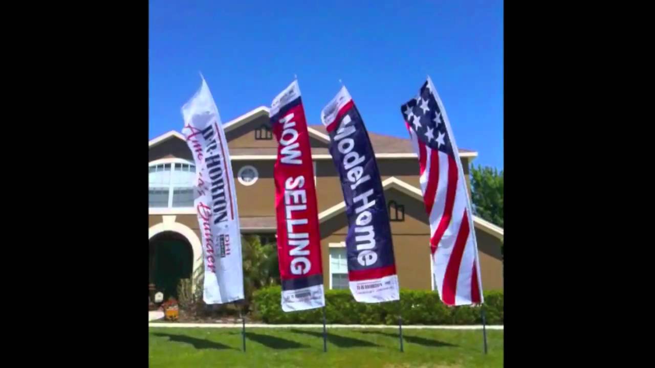 DR Horton Home Builder Flags from High Impact Advertising - YouTube