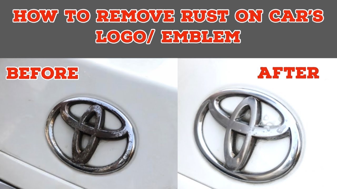 How to remove rust on car’s logo/ emblem #cardetailing #emblem # ...