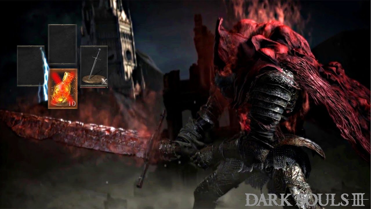 Slave Knight Gael Boss Fight Hitless/SL1 (Dark Souls 3) - YouTube