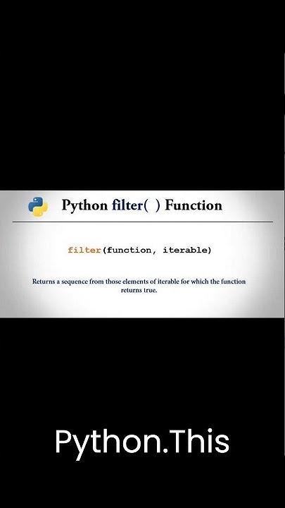 Python filter() function tutorial 🔥 #coding #python #programming # ...