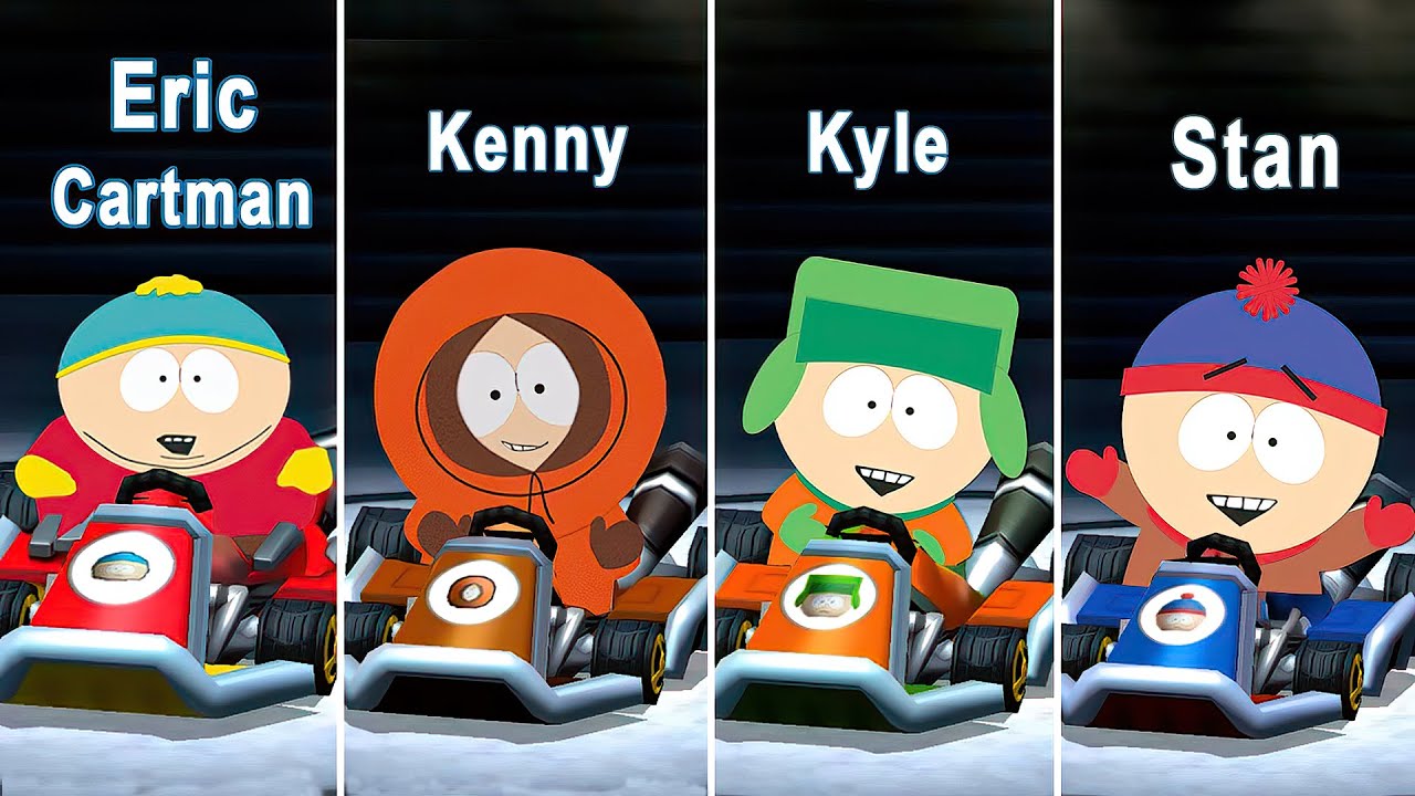 Mario Kart 7 (CTGP-7) - Eric Cartman, Kyle, Kenny, Stan From South Park ...
