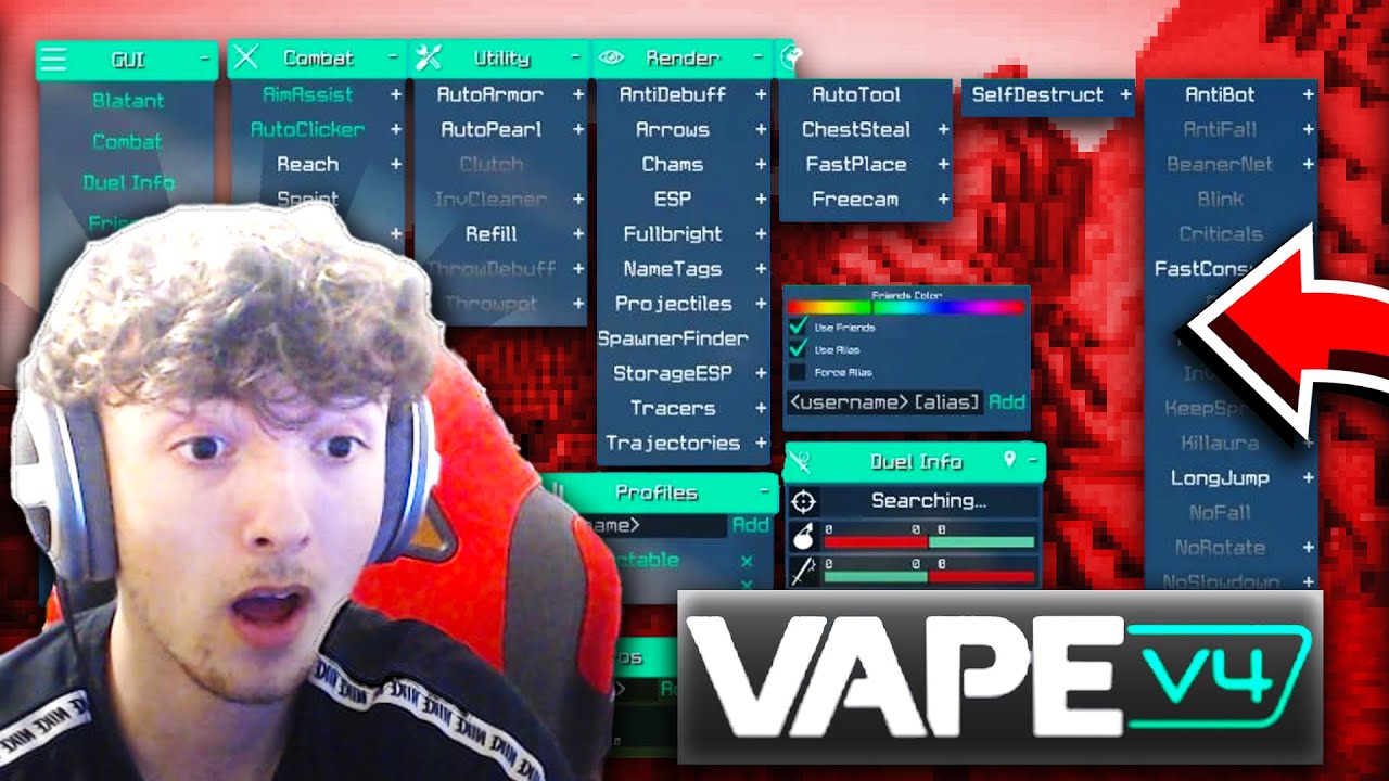 Caught the most TOXIC Player using VAPE V4 CLIENT 😂 - YouTube