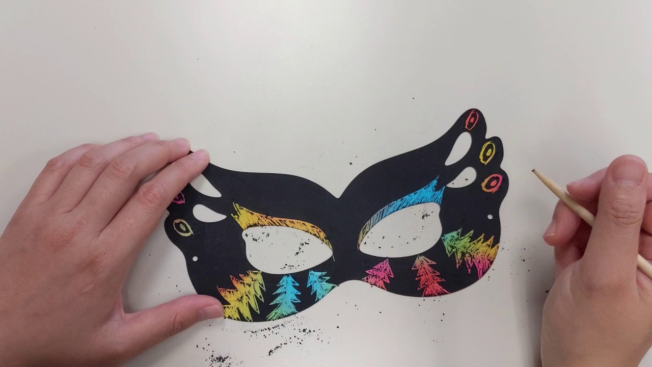 Vhale Rainbow Scratch Art Superhero Masks - YouTube