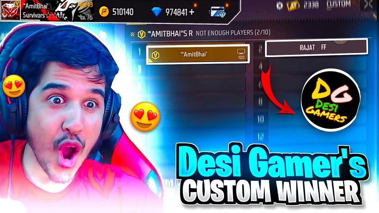 I WON AMIT BHAI @DesiGamers_ CUSTOM ROOM🏆 || RAJAT FF - GARENA FREE FIRE 🔥 - YouTube