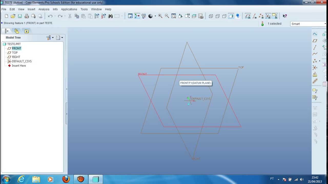 Creo Elements (pro-e) Video Aula 01 - Primeiros Passos - YouTube