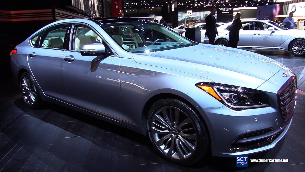 2018 Genesis G80 V8 5.0L - Exterior and Interior Walkaround - 2017 Detroit Auto Show - YouTube