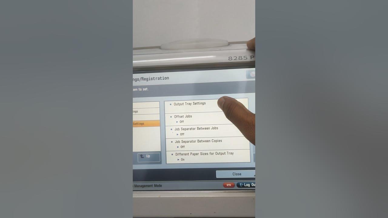 How To Select Finisher Receiving Tray On Canon IR Advance Machines how-to-select-finisher-receiving-tray-on-canon-ir-advance-machines