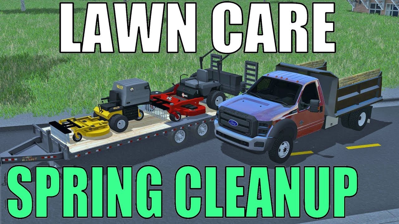 Farming Simulator 17 | Lawn Care | Spring Clean Up | Walker Mower ...