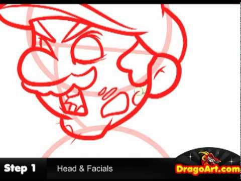 How to Draw Zombie Mario, Zombie Mario, Mario - YouTube