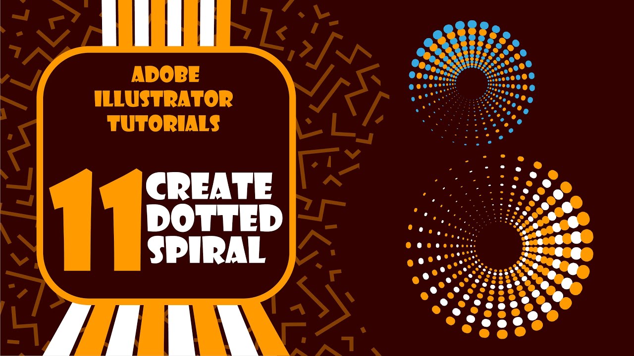 Adobe illustrator tutorials | 11 - Create Dotted Spiral - YouTube
