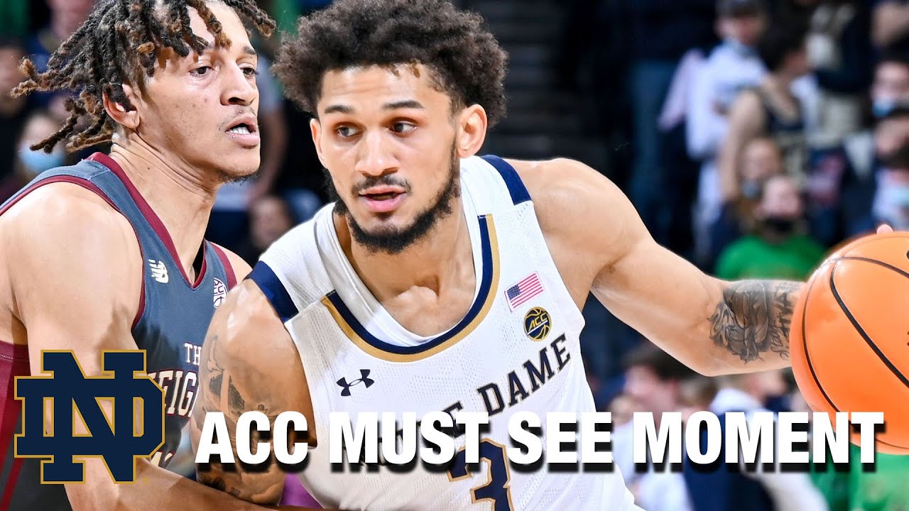 Notre Dame's Prentiss Hubb's Huge Overtime Dagger | ACC Must See Moment - YouTube