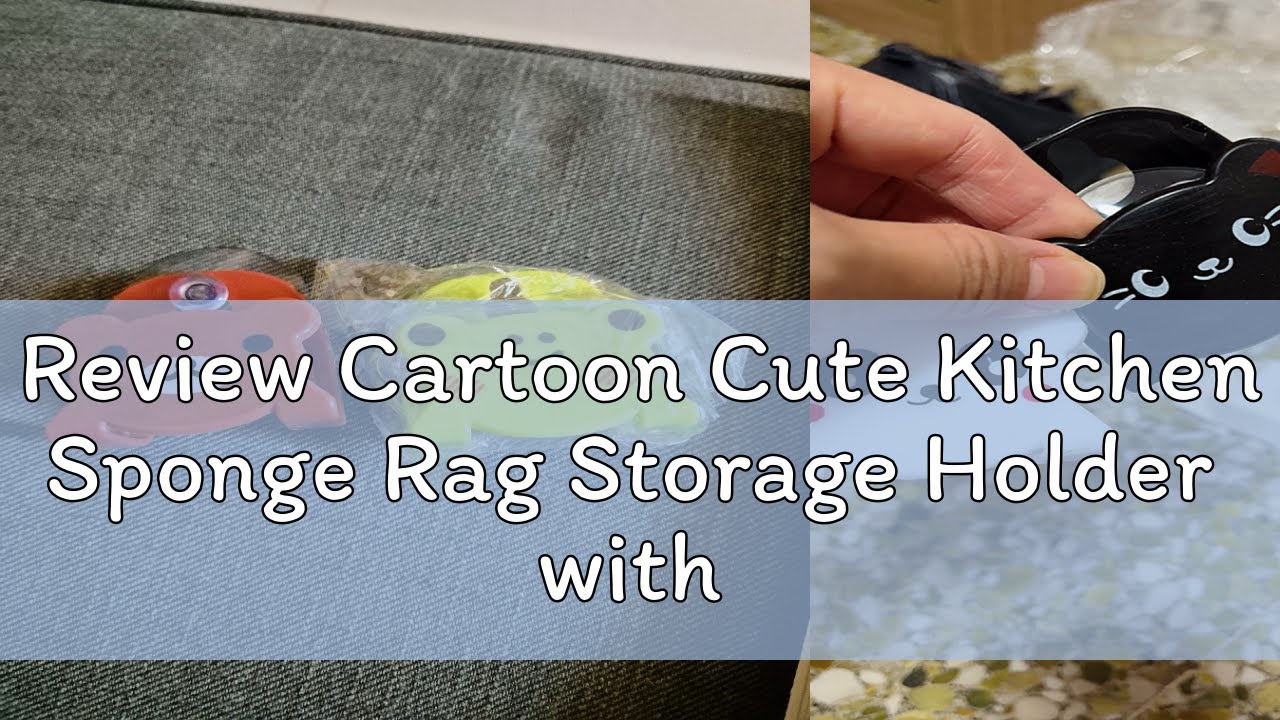 Review Cartoon Cute Kitchen Sponge Rag Storage Holder with Suction Cup ...