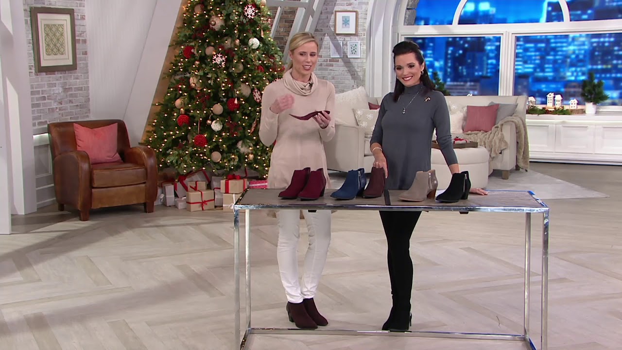 Vionic Suede Ankle Boots - Anne on QVC - YouTube