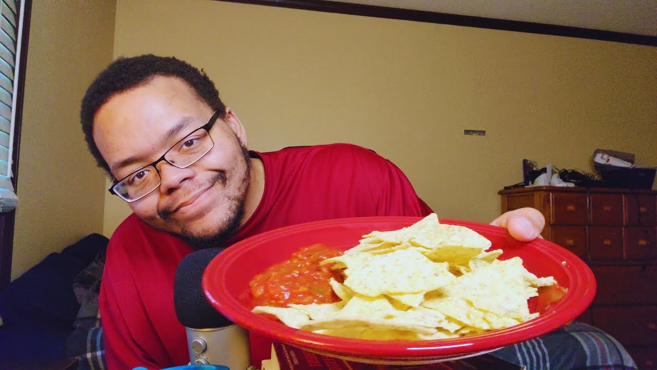 ASMR Chips and Salsa Mukbang w/ Whispering - YouTube