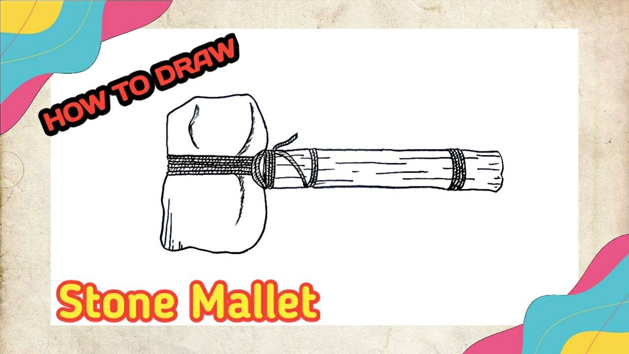 How to Draw Stone Mallet - YouTube