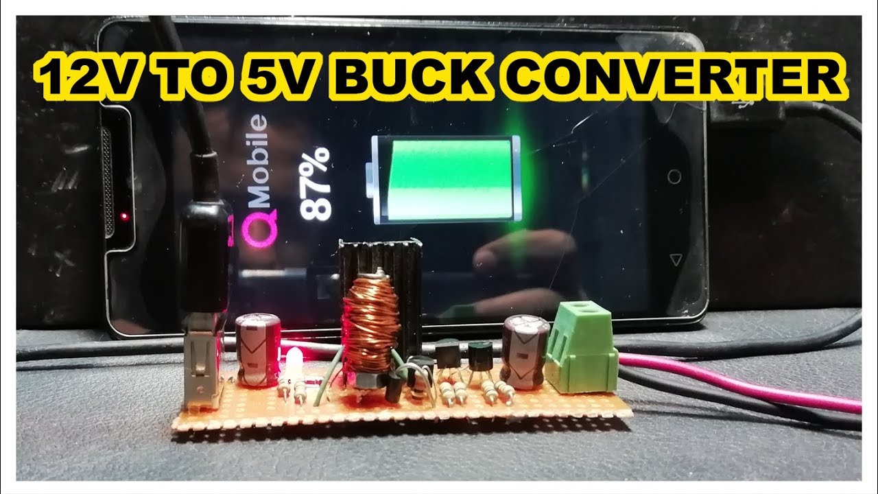 HOW TO MAKE 12V TO 5V BUCK CONVERTER | PHONE CHARGER - YouTube