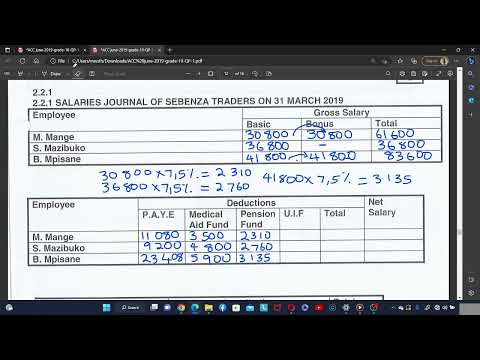 Salaries Journal Grade 10 - YouTube