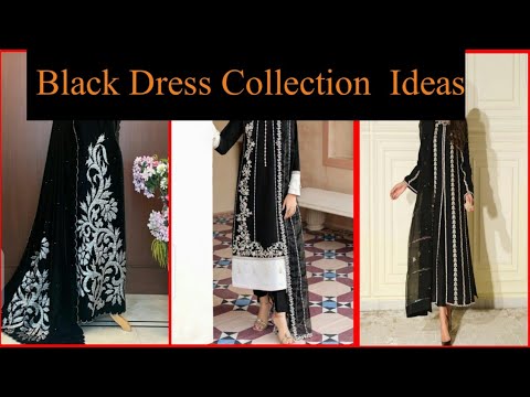 black dress outfit ideas for party || Embroidery || black party wear ...