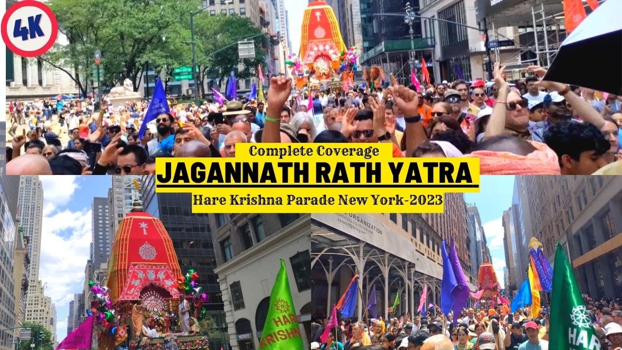 Jagannath Rath Yatra New York | Hare Krishna Parade New York 2023 ...