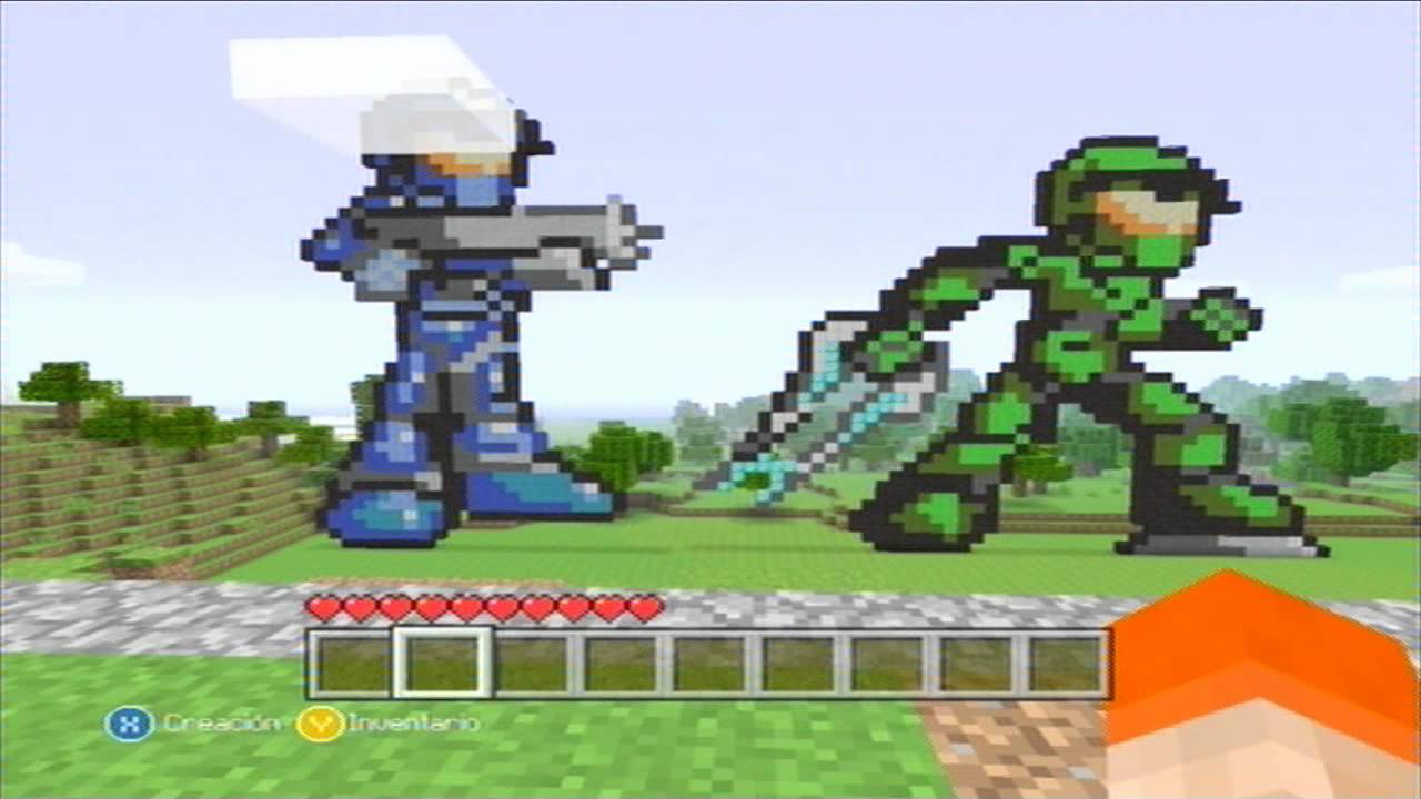 Minecraft XBOX 360 | Pixel Art #1: Halo [HD] - YouTube