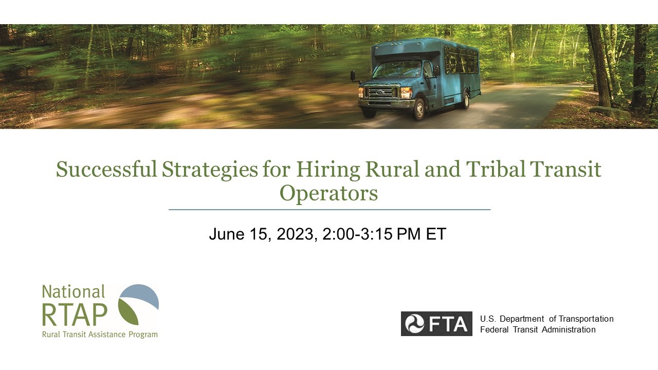 National RTAP Webinar: Successful Strategies for Hiring Rural and ...