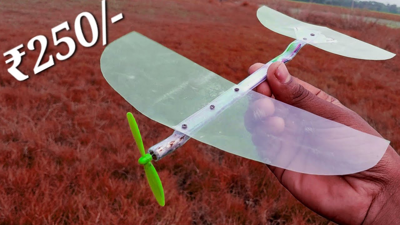 Mini RC plane !! I make a new rc plane at home with the remote control ...