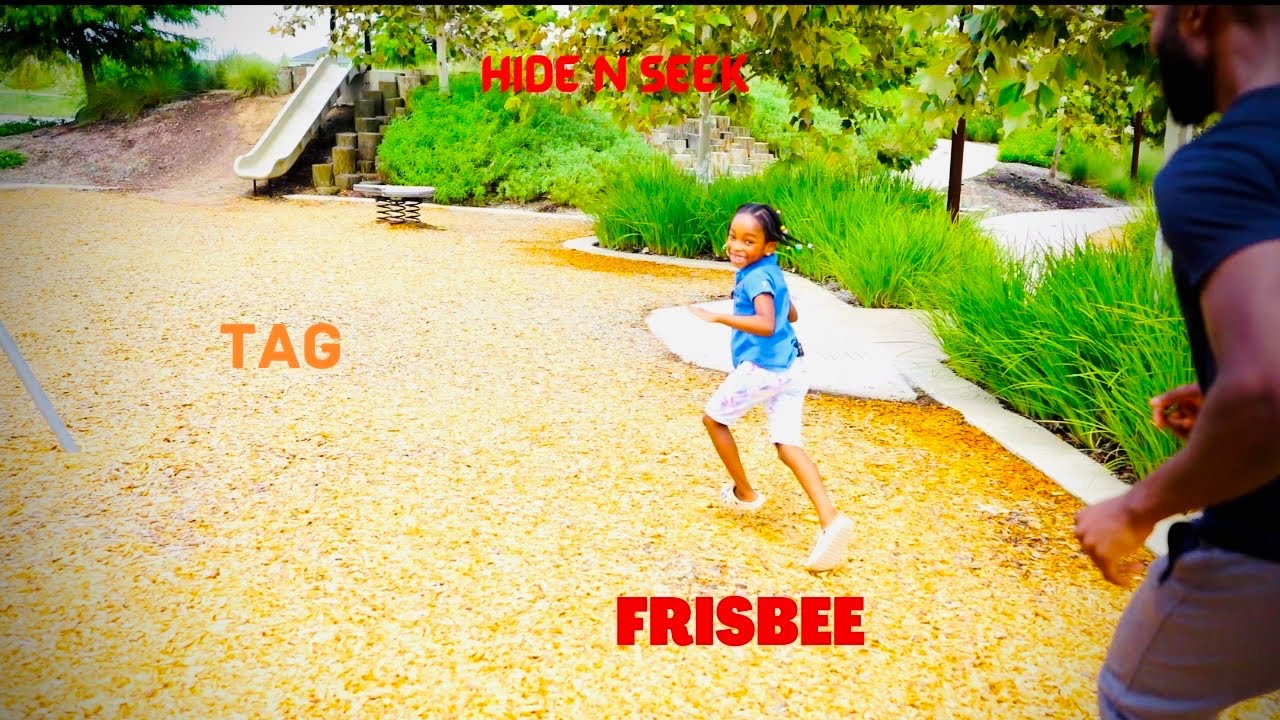 Let’s play Hide N Seek, Tag, & Frisbee with my dad! - YouTube