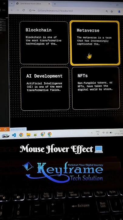 Card Mouse Hover Effect | HTML CSS & JavaScript - YouTube