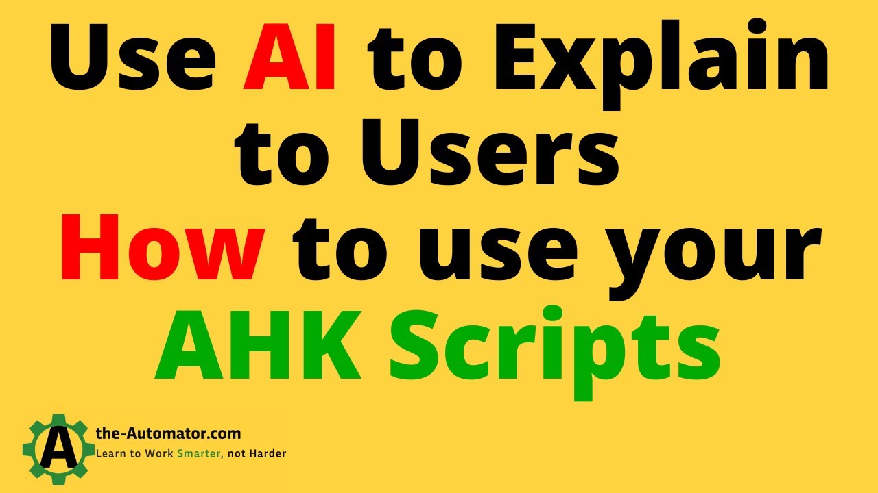 Use AI to help Document your AHK Scripts 😲 - YouTube